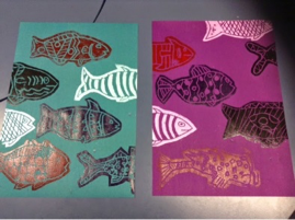 Aquaculture Lesson (K-2) – 7. Fish Printing
